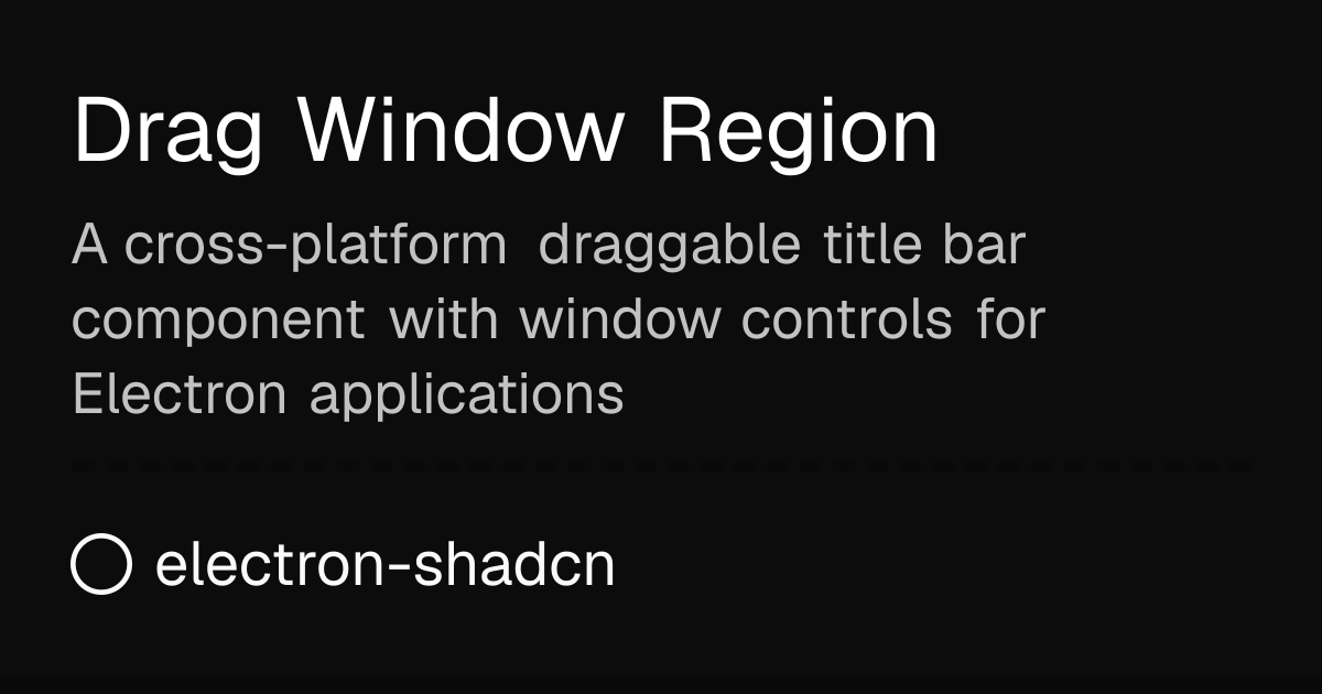 Drag Window Region
